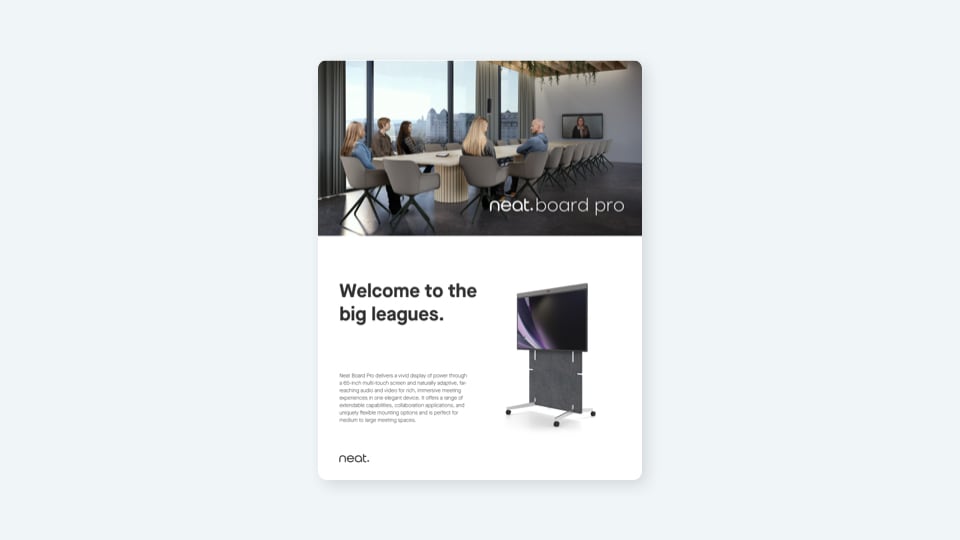 Neat Board Pro: The Ultimate Video Collaboration Device for Medium to ...